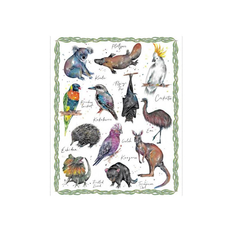 Koala Platypus Kookaburra Wildlife Australian Natives Quilting Fabric ...