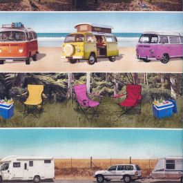 Kombi Campervans and Caravans Camping Caravanners Border Quilting ...