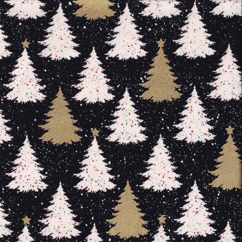 Christmas Snow Landscape Scenery Snowflakes Quilting Fabric Panel ...