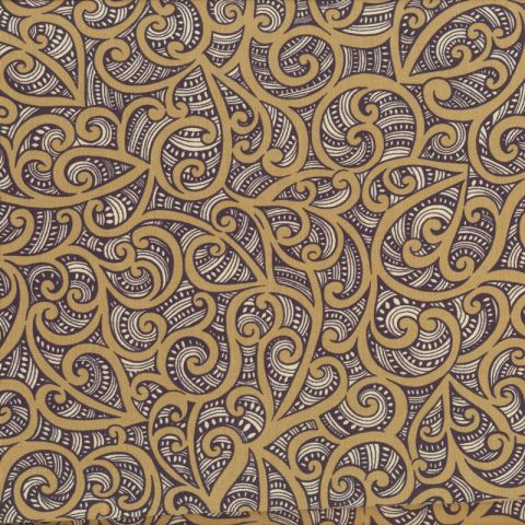 New Zealand NZ Maori Design Kowhaiwhai Ferns Quilting Fabric - Find a ...